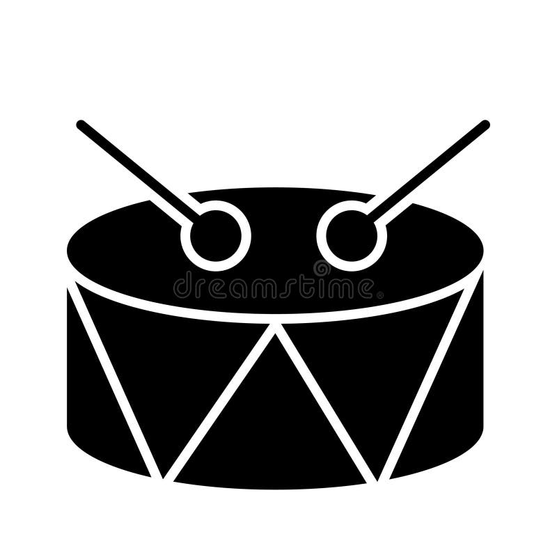 Drum with Drumsticks Vector Design, Percussion Instrument, Icon of Drum ...