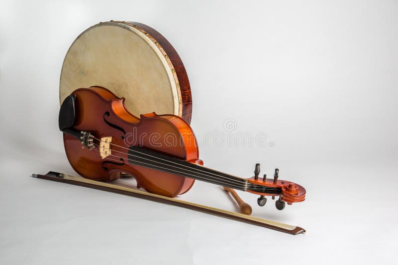 Fiddle and Bodhran 11 stock photo. Image of violin, dance - 22511034