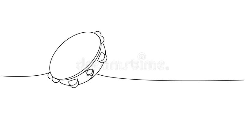 Drum Flute One Line Continuous Drawing. Musical Instruments Continuous ...