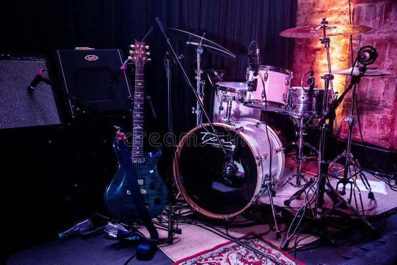 DRUM and GUITAR editorial stock photo. Image of guitar - 190695798