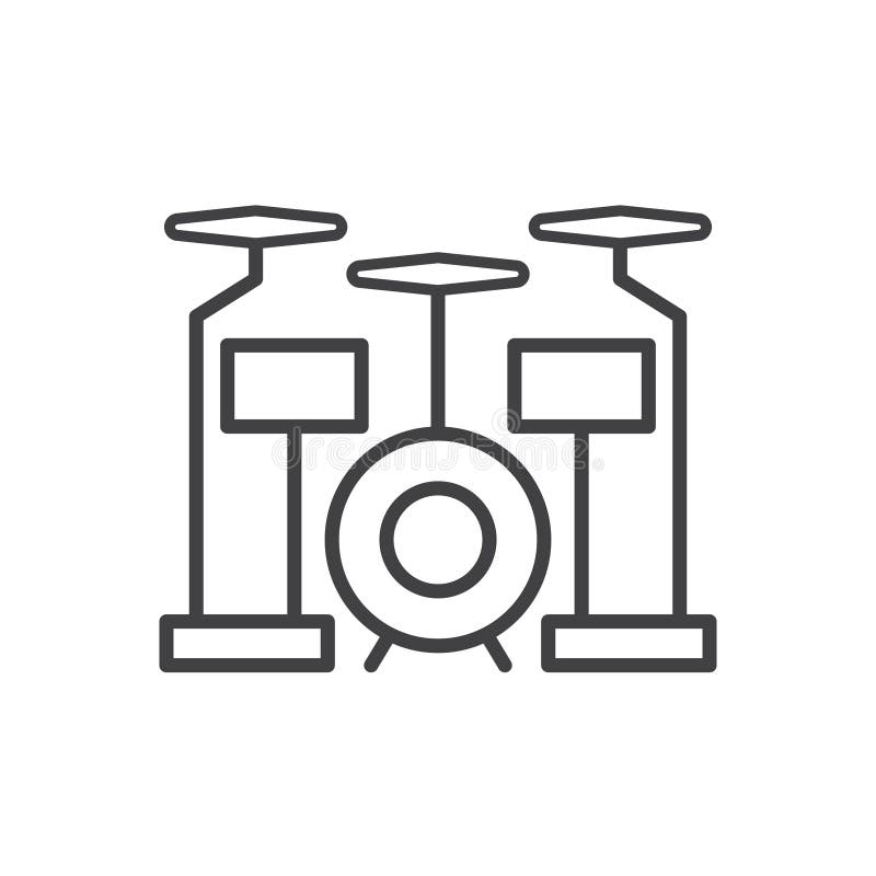 Drum Icon - Musical Instrument Icon Stock Vector - Illustration of sign ...