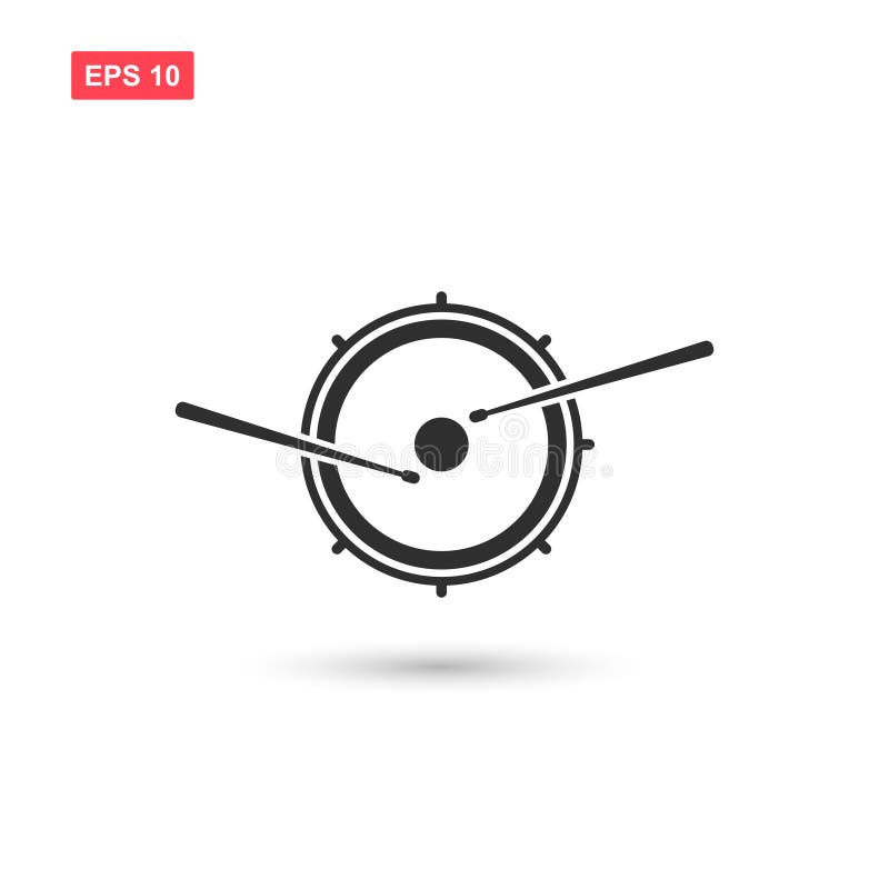 Drum Icon Vector Design Isolated 4 Stock Vector - Illustration of ...