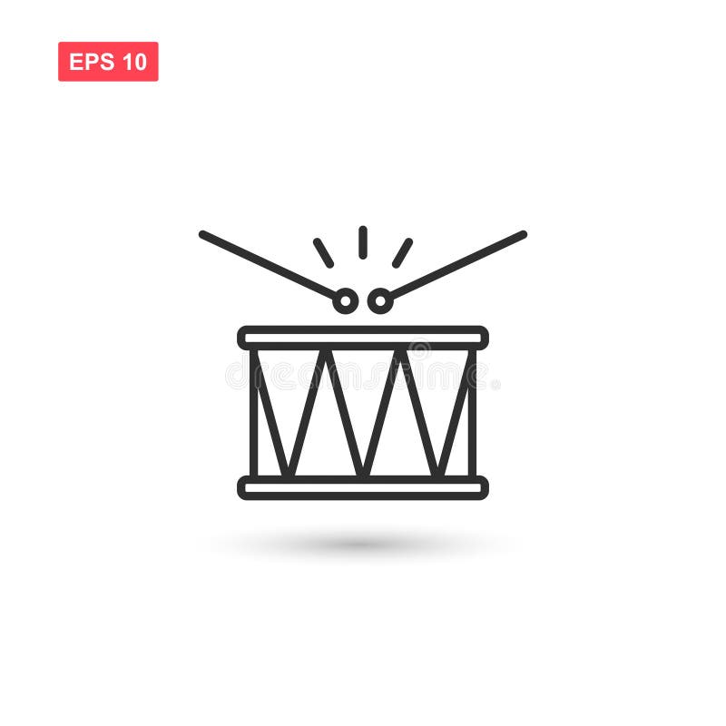 Drum Icon Vector Design Isolated 3 Stock Vector - Illustration of ...