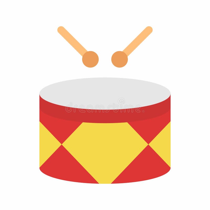 Drum icon vector image. stock vector. Illustration of rock - 341750608