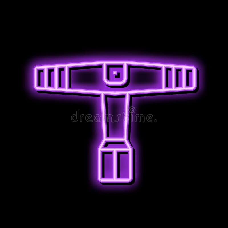 Drum Key Tool Neon Glow Icon Illustration Stock Vector - Illustration ...