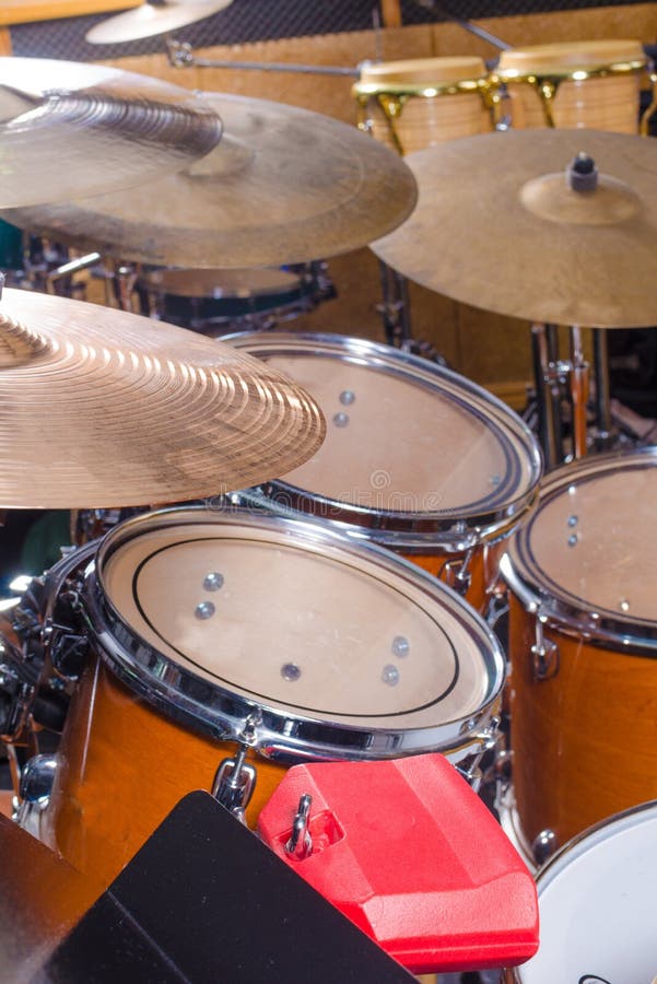 Drum Kit, Percussion Instrument Stock Photo - Image of horizontal ...