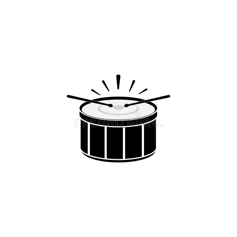 Drum logo icon vector stock illustration. Illustration of sound - 260222843