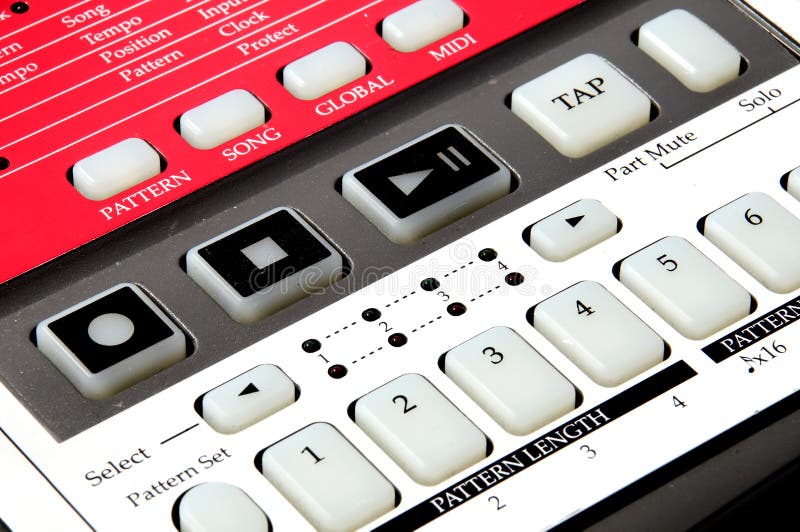 Drum Machine Closeup stock image. Image of mute, icon - 4153219