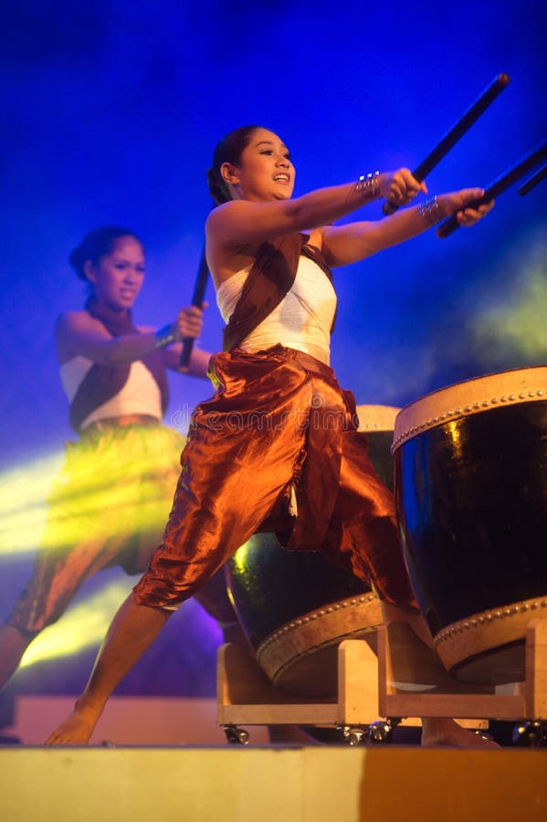 Drum Performance is a Traditional Thai Performing Art that Represents ...