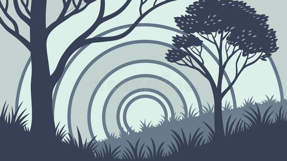 Drum in Abstract Landscape. Geometric Rhythm and Artistic Composition ...