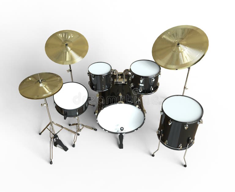 Drum Set - Top View stock photo. Image of drum, isolated - 59002024