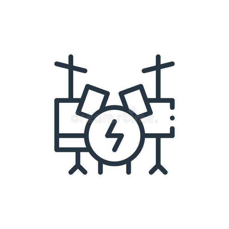 Drum Set Vector Icon. Drum Set Editable Stroke. Drum Set Linear Symbol ...