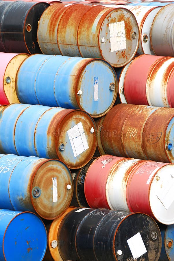 Drum Stack stock image. Image of oildrum, empty, used - 34172567