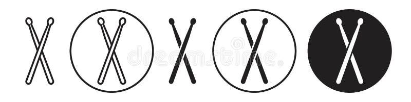 Drum Stick Icon Vector Set Collection for Web Stock Vector ...