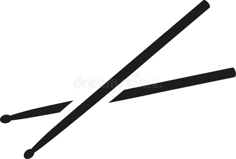 Drum with sticks and stars stock vector. Illustration of stick - 58043767