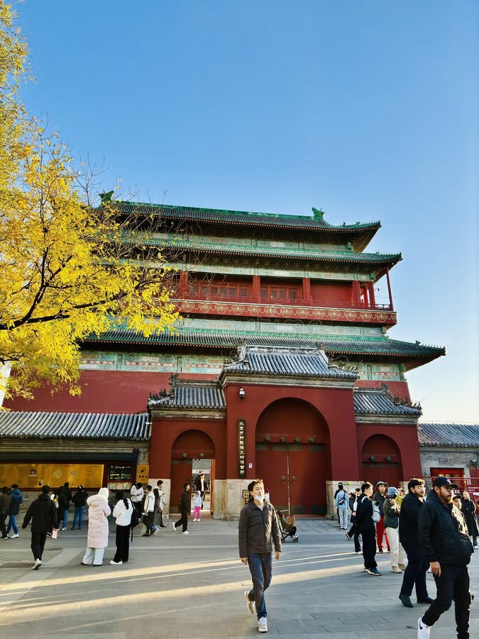 Drum Tower Near the Drum and Bell Tower Square in Downtown a Editorial ...
