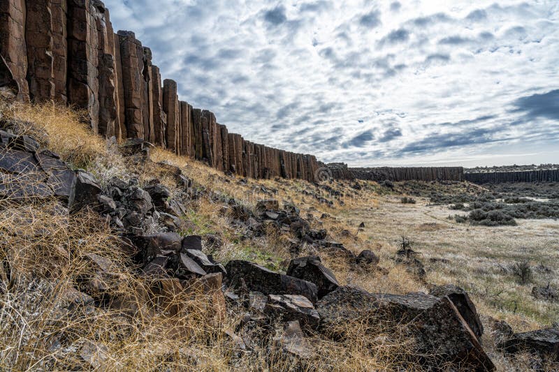 Drumheller Channel Basalt Columns Stock Photo - Image of closeup ...