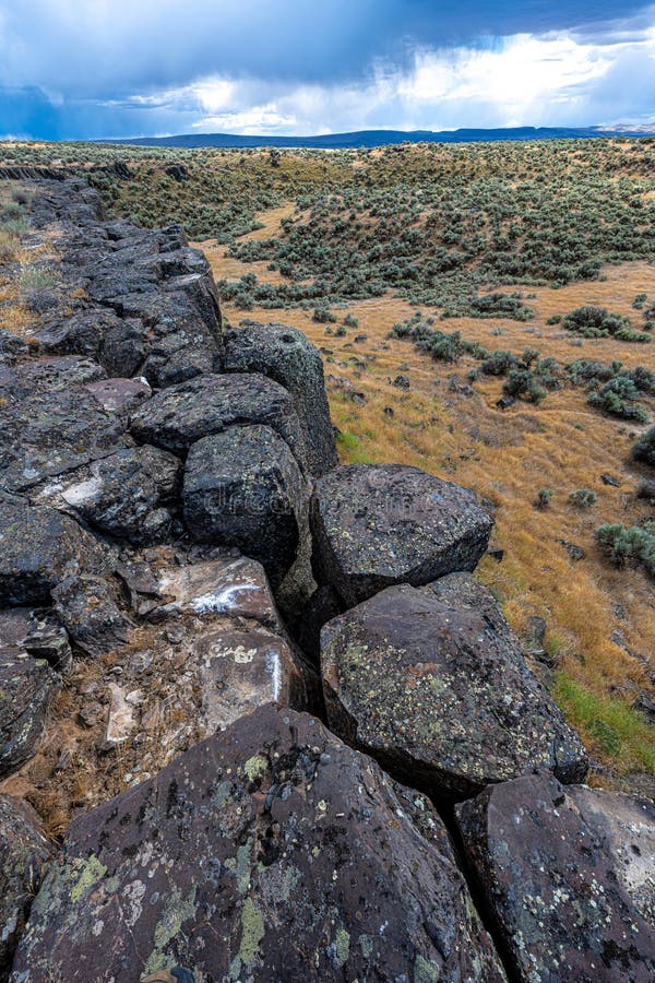 Drumheller Channels stock photo. Image of volcanic, polygon - 282917094