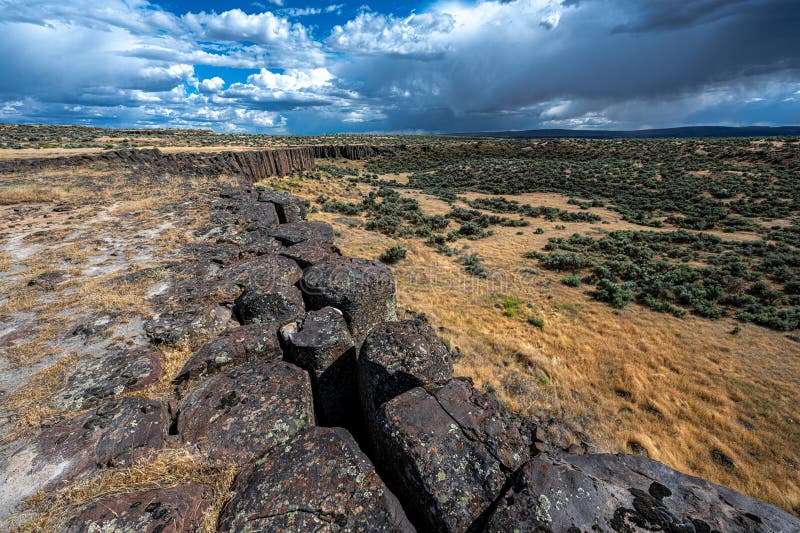 Drumheller Channels National Natural Landmark Stock Image - Image of ...