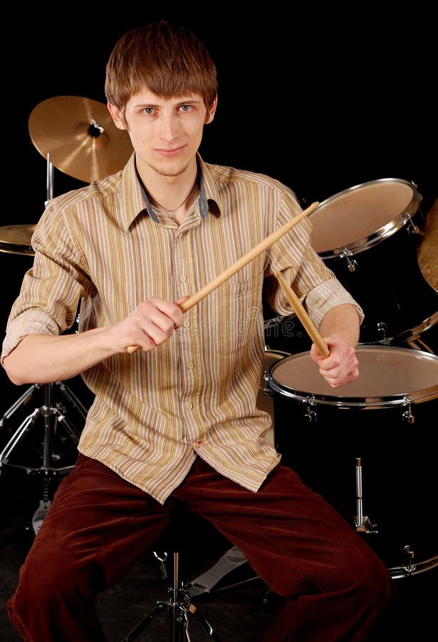 Drummer stock image. Image of instrument, practicing, student - 9680613