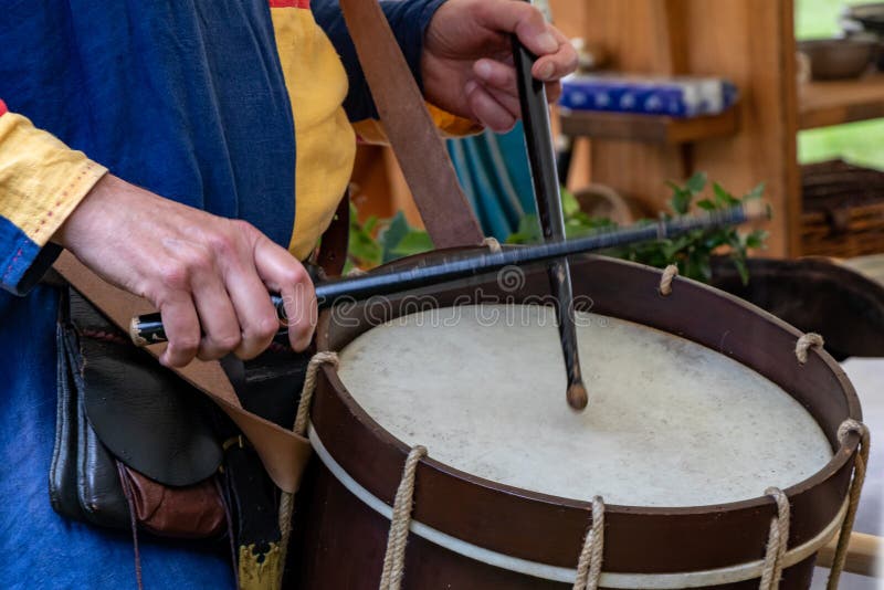 Medieval drums stock image. Image of history, drums - 158364385