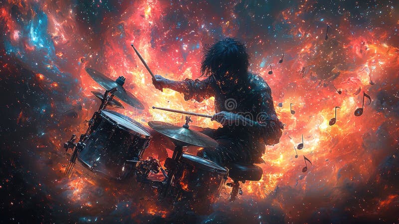 Vibrant Musical Notes Cosmic Explosion Colors Stock Photos - Free ...