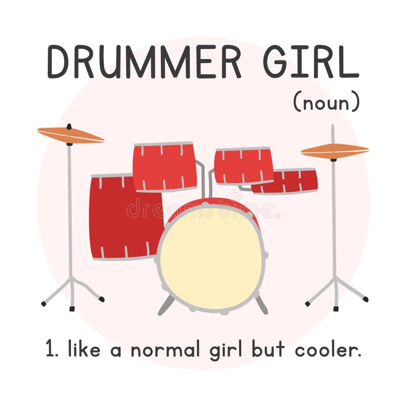 Drummer Girl Definition Simple Fun Drummer Poster Clipart Cartoon Style ... Drummer Girl Definition Simple Fun Drummer Poster Clipart Cartoon Style ...