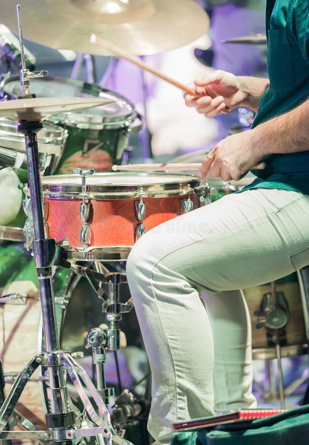 Drummer on the Jazz Concert Stock Photo - Image of cymbal, play: 68109038