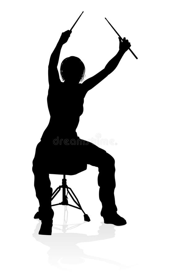 Drummer Outline Silhouette Stock Illustrations – 1,185 Drummer Outline ...