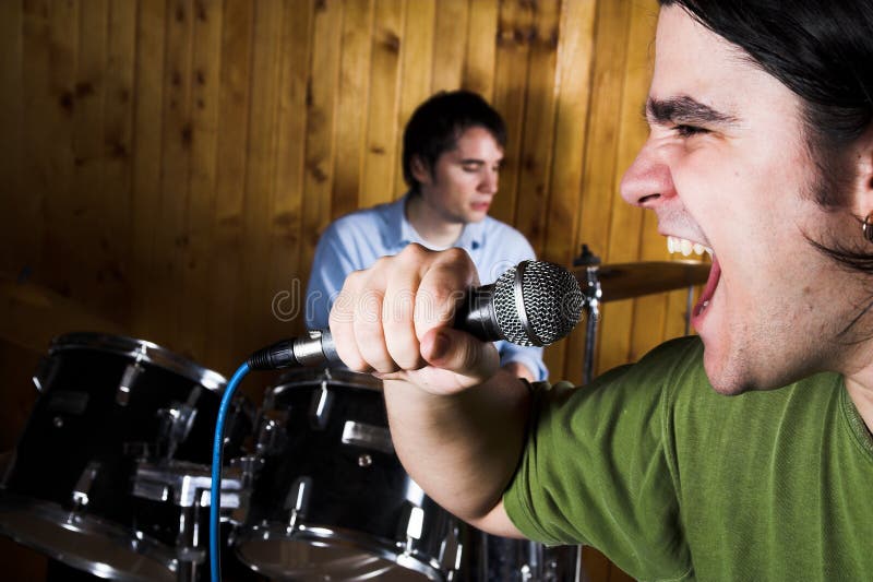 Drummer in drums stock image. Image of song, club, star - 2212661