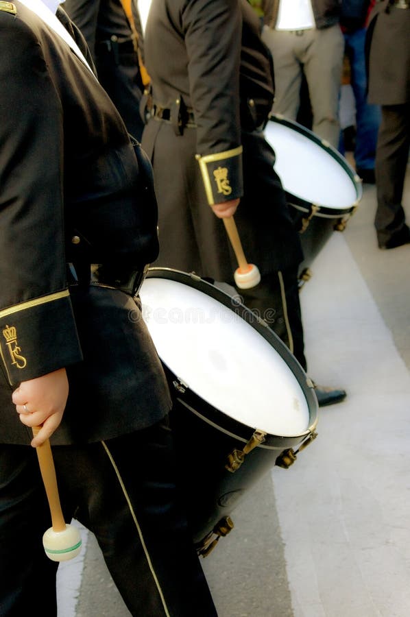 Drummers during an Easter Procession Stock Photo - Image of instruments ...