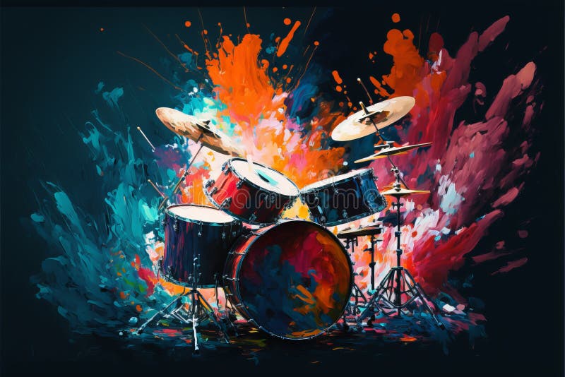 Abstract Drums. Generative AI Stock Image - Image of drums, musician ...