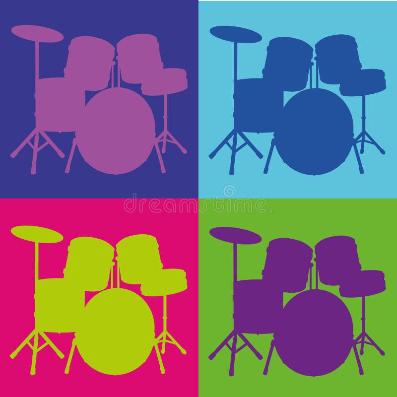 Drums stock vector. Illustration of blue, listening, design - 33013728