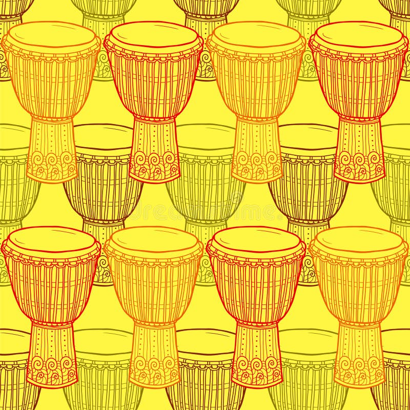 Drums. African Drums. Percussion. Stock Vector - Illustration of ...