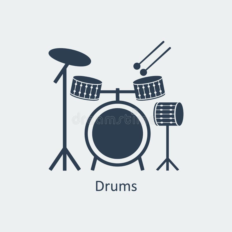 Drums Icon Logo Element. Vector Illustration Stock Vector ...