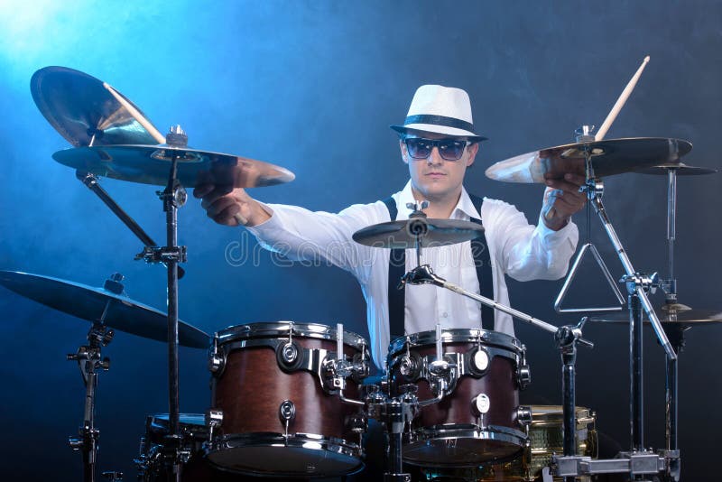 Drums player stock image. Image of play, musician, rhythm - 44746319
