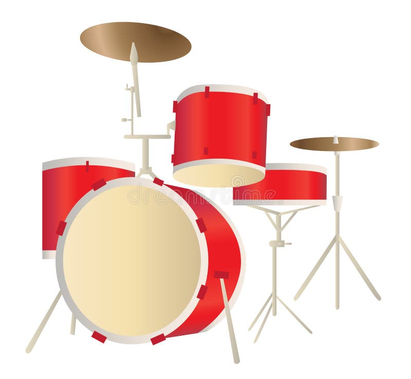 Drum set vector stock vector. Illustration of instruments - 22917912