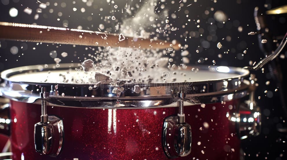The Drumstick Impact Explosion.AI Generated Image Stock Image - Image ...