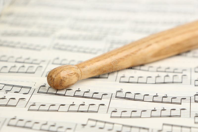 Drums Sheet Music Notes Close Up Stock Photo - Image of note, rhythm ...