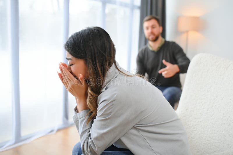 Drunk and Aggressive Boyfriend Yelling at His Girlfriend Stock Image ...