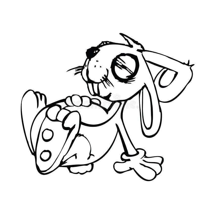 Drunk rabbit stock vector. Illustration of alcohol, drink - 19372213