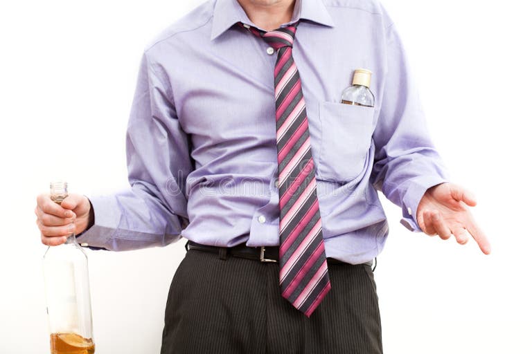 Drunk Businessman with Alcohol Problem Stock Image - Image of ...