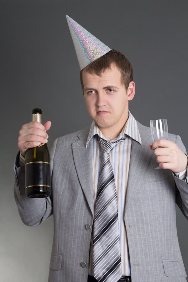 Drunk Businessman at the Birtday Party Stock Photo - Image of caucasian ...