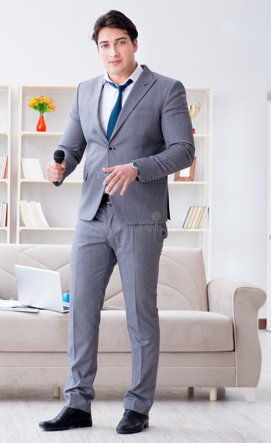 Drunk Businessman Celebrating in the Office Stock Image - Image of ...