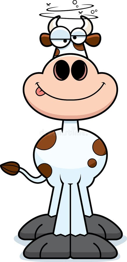 Drunk Cartoon Cow stock vector. Illustration of livestock - 47054596