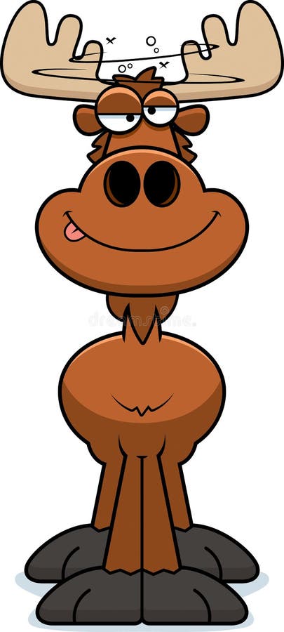 Drunk elk stock vector. Illustration of antlers, cheerful - 11781166