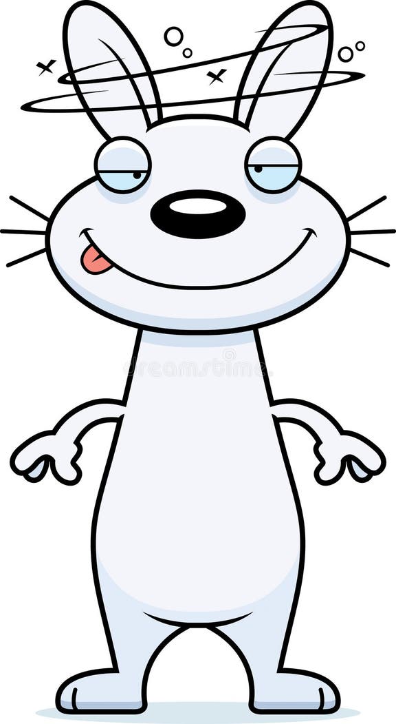 Drunk Cartoon Rabbit stock vector. Illustration of cartoon - 47479840