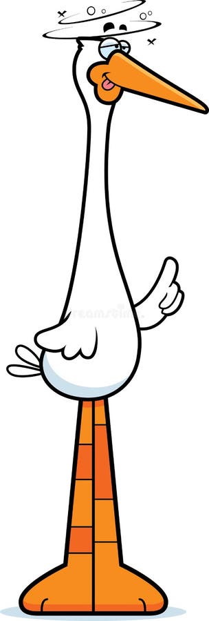 Drunk Cartoon Stork stock vector. Illustration of drunk - 47399938