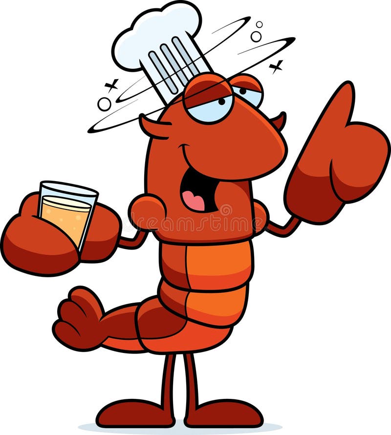 Drunk Crawfish Chef stock vector. Illustration of cuisine - 47413277