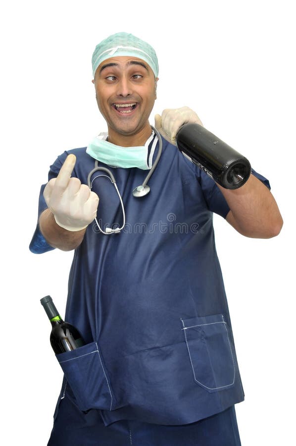 Drunk doctor stock image. Image of portrait, adult, medicine - 9214475